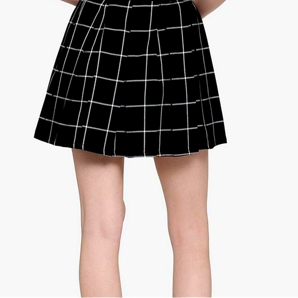 Hot Topic | Skirts | Hot Topic Black Checkered Skirt Skater | Poshmark